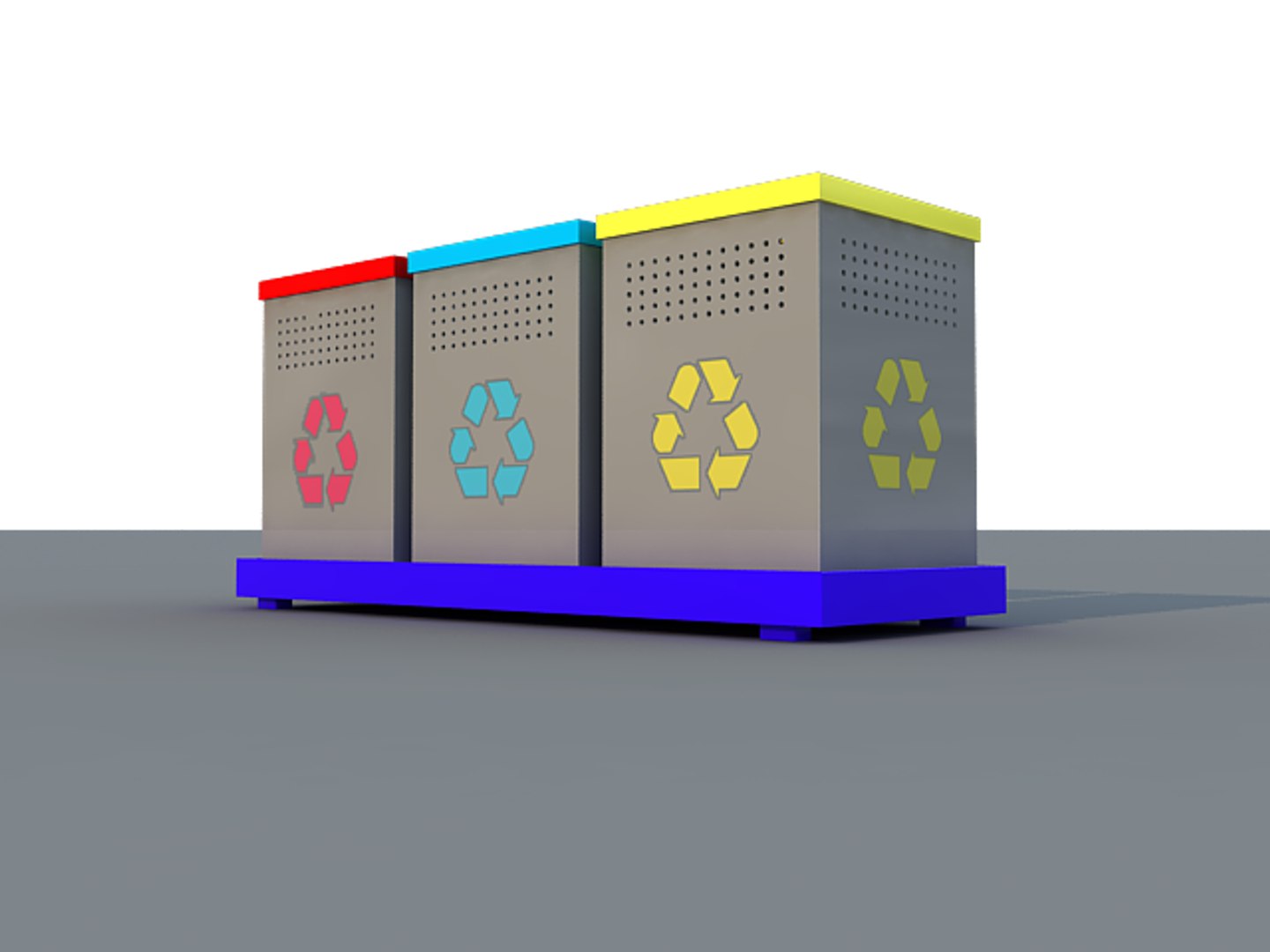 3d model recycle trash