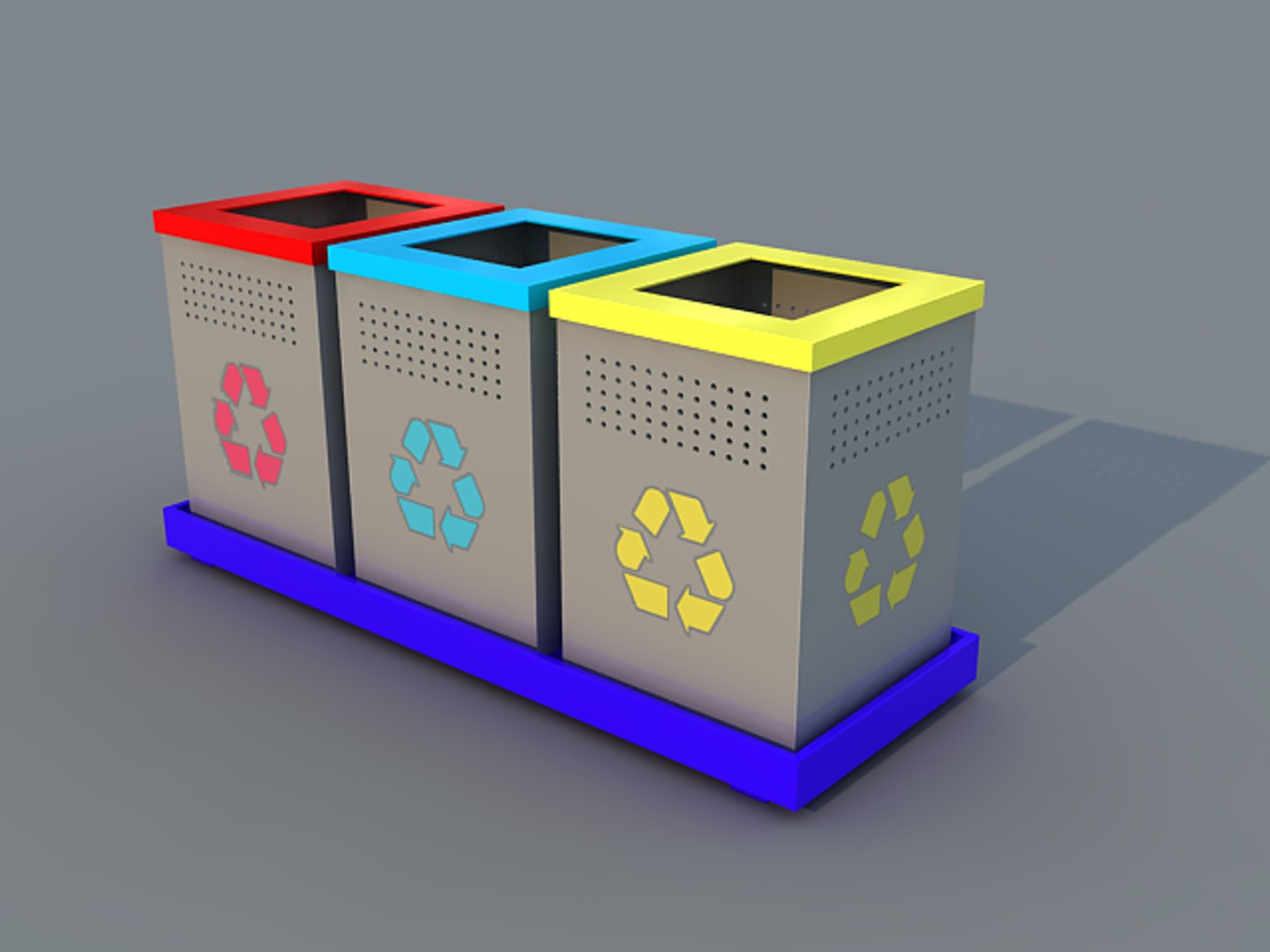 3d model recycle trash