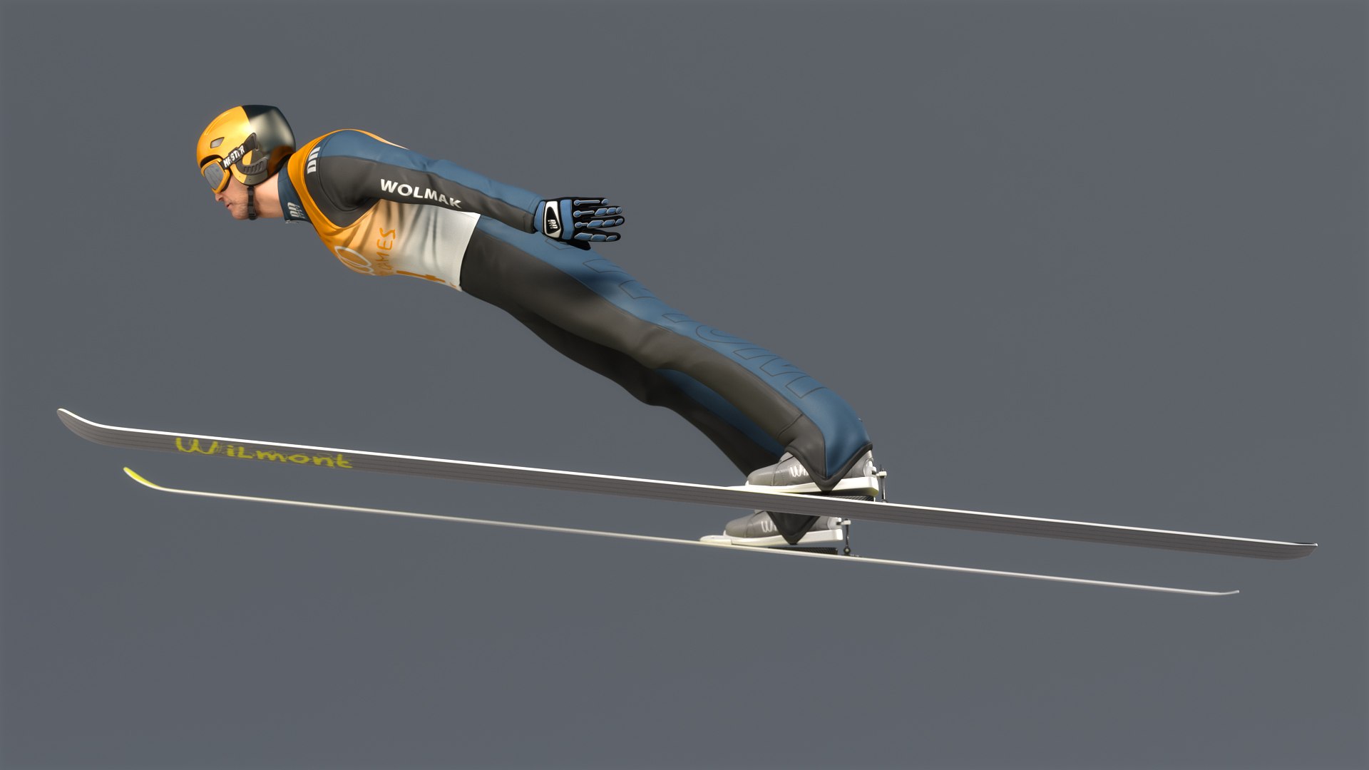 Male Ski Jumper Animated HQ 3D model - TurboSquid 1971837
