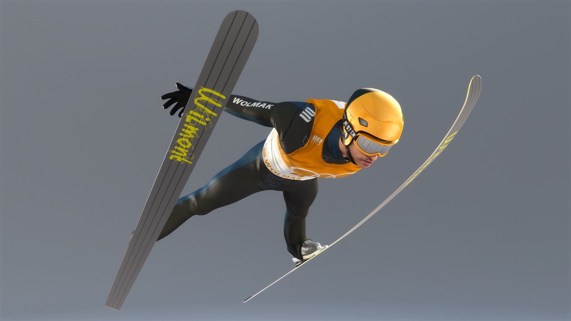 Male Ski Jumper Animated HQ 3D model - TurboSquid 1971837