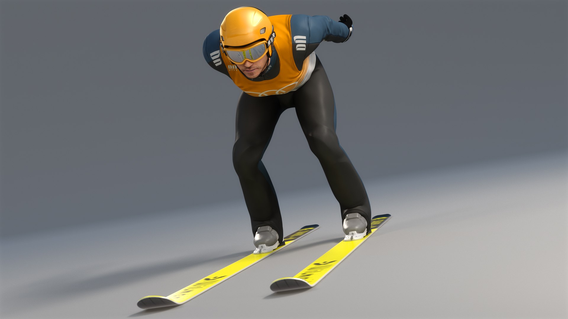Male Ski Jumper Animated HQ 3D model - TurboSquid 1971837
