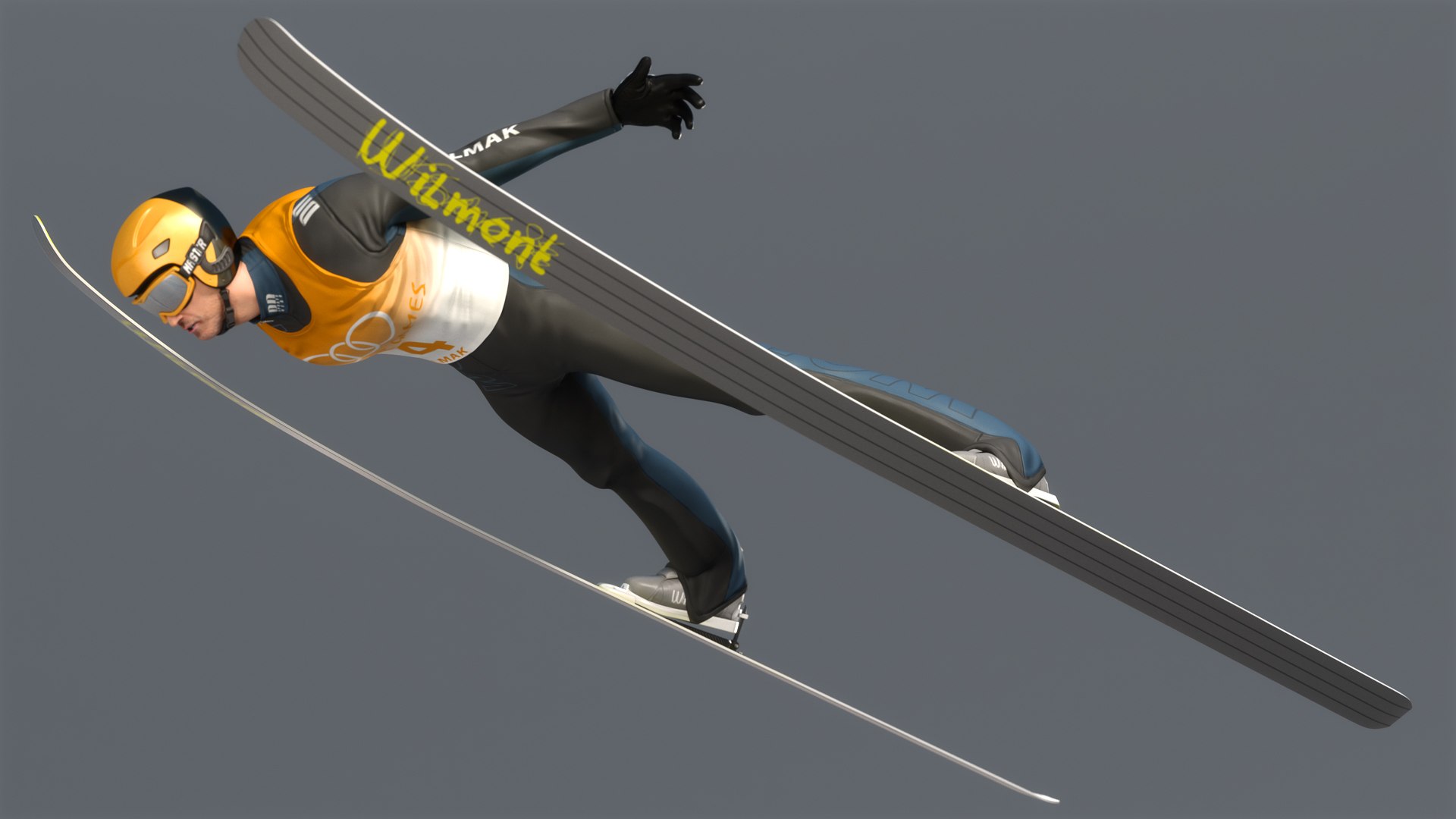 Male Ski Jumper Animated HQ 3D model - TurboSquid 1971837