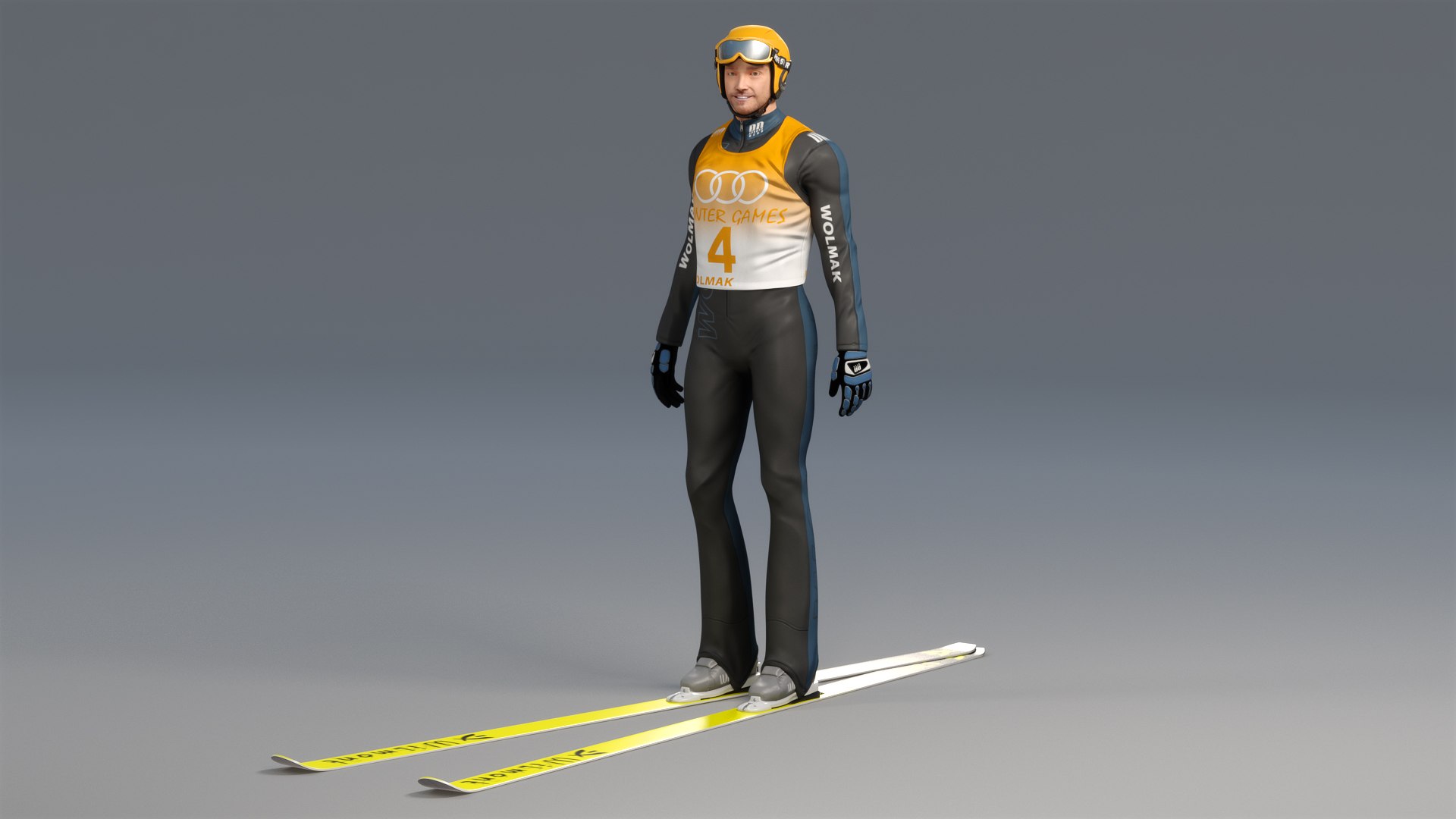 Male Ski Jumper Animated HQ 3D model - TurboSquid 1971837