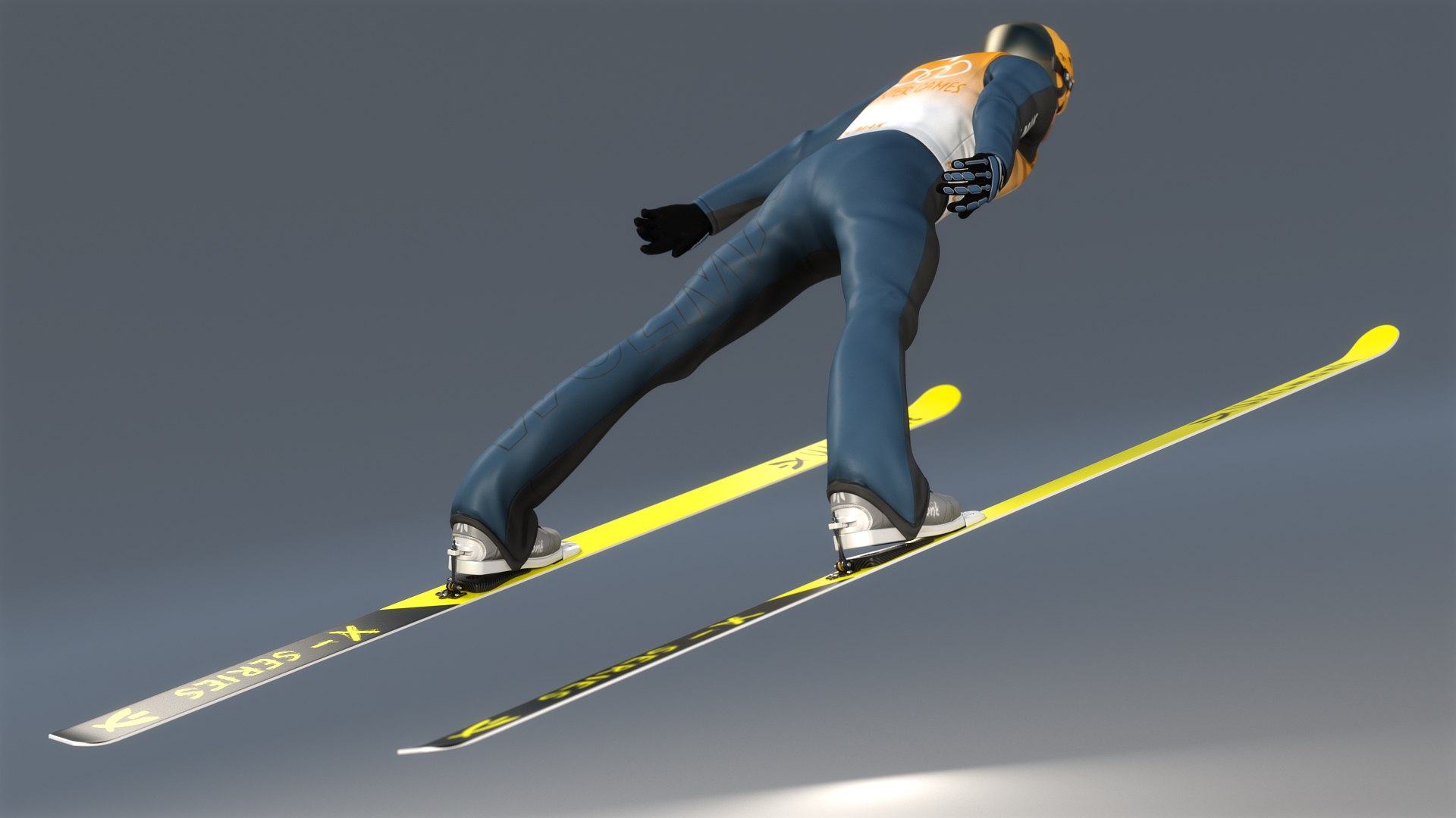 Male Ski Jumper Animated HQ 3D model - TurboSquid 1971837