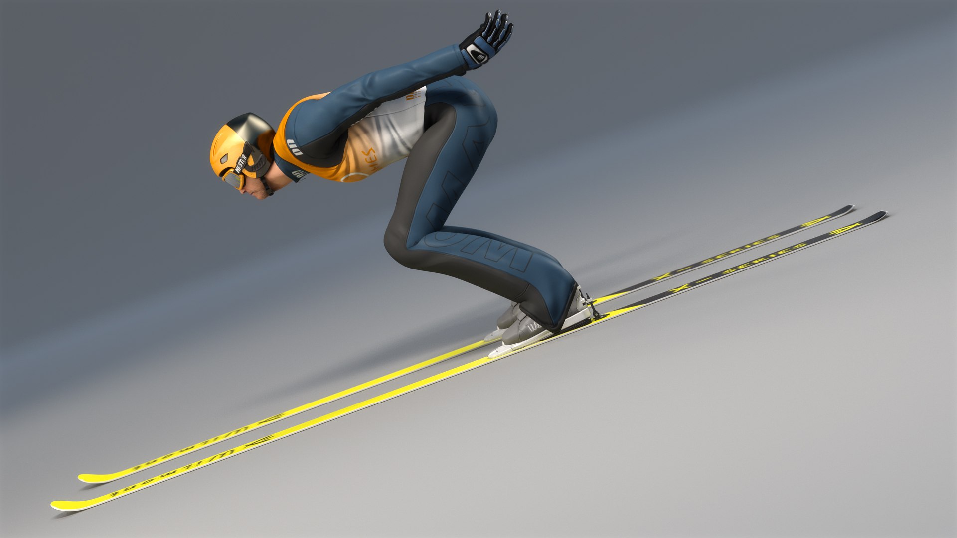Male Ski Jumper Animated HQ 3D model - TurboSquid 1971837