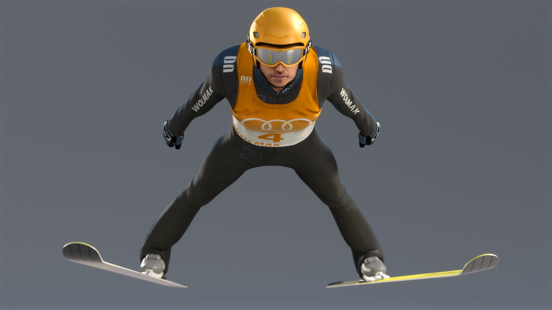 Male Ski Jumper Animated HQ 3D model - TurboSquid 1971837