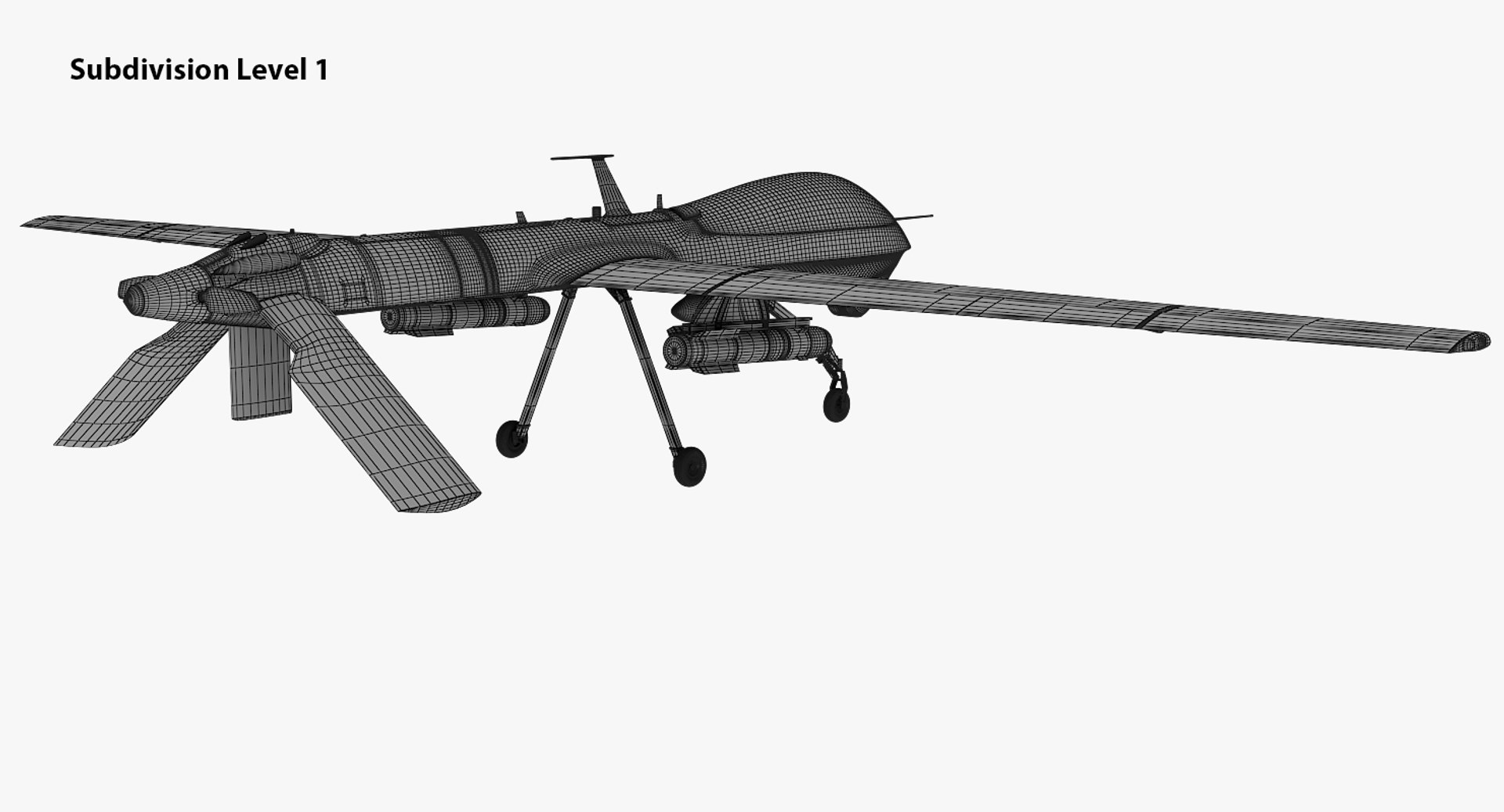 General atomics predator uav 3D model - TurboSquid 1195559