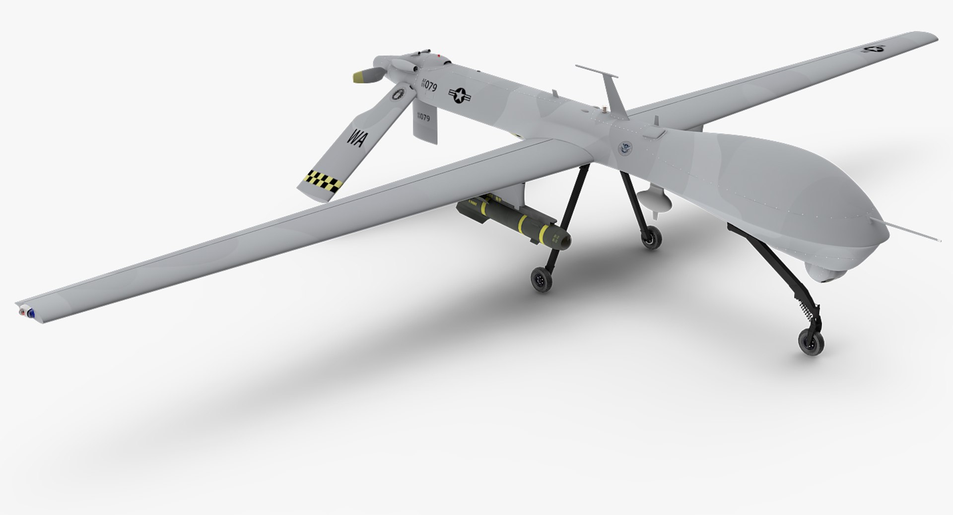 General atomics predator uav 3D model - TurboSquid 1195559