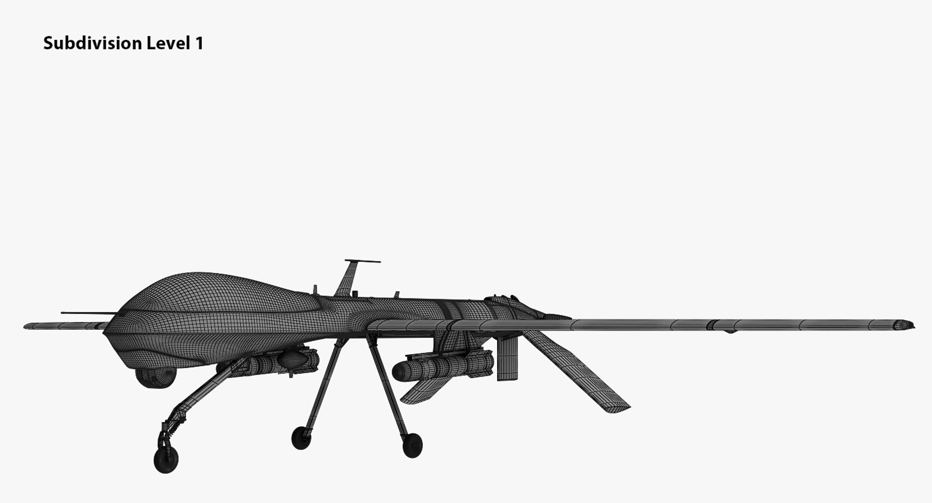 General atomics predator uav 3D model - TurboSquid 1195559