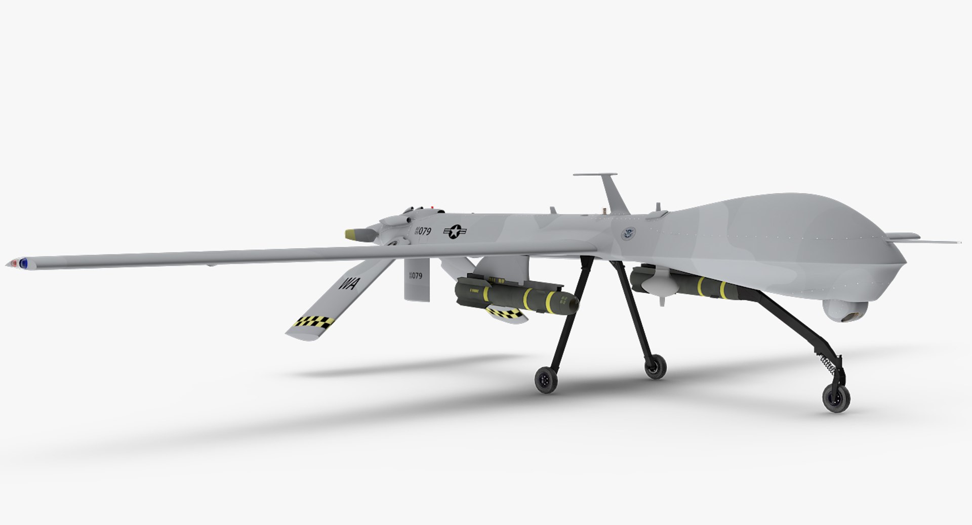 General atomics predator uav 3D model - TurboSquid 1195559