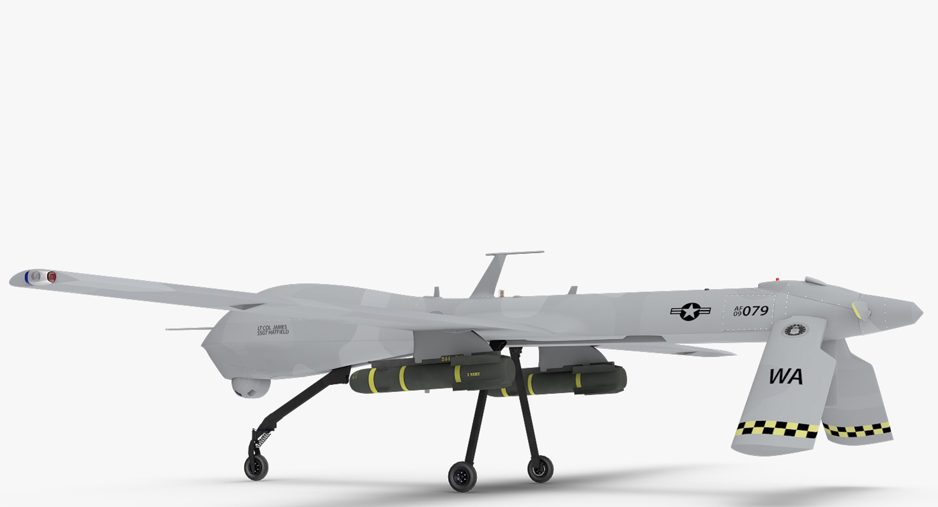 General atomics predator uav 3D model - TurboSquid 1195559