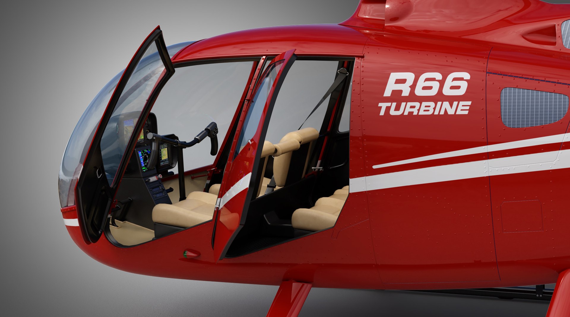 Helicopter robinson r66 turbine 3D model - TurboSquid 1355803