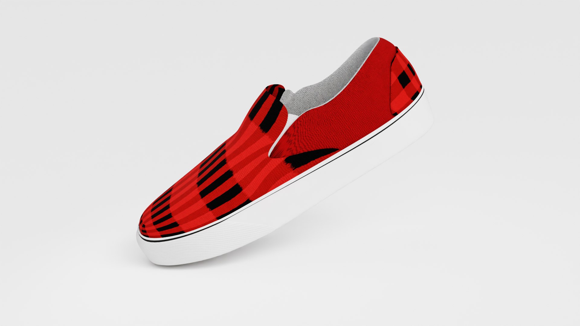Free 3D Red And Black Fabric Texture Ready Shoe 3D Model - TurboSquid ...