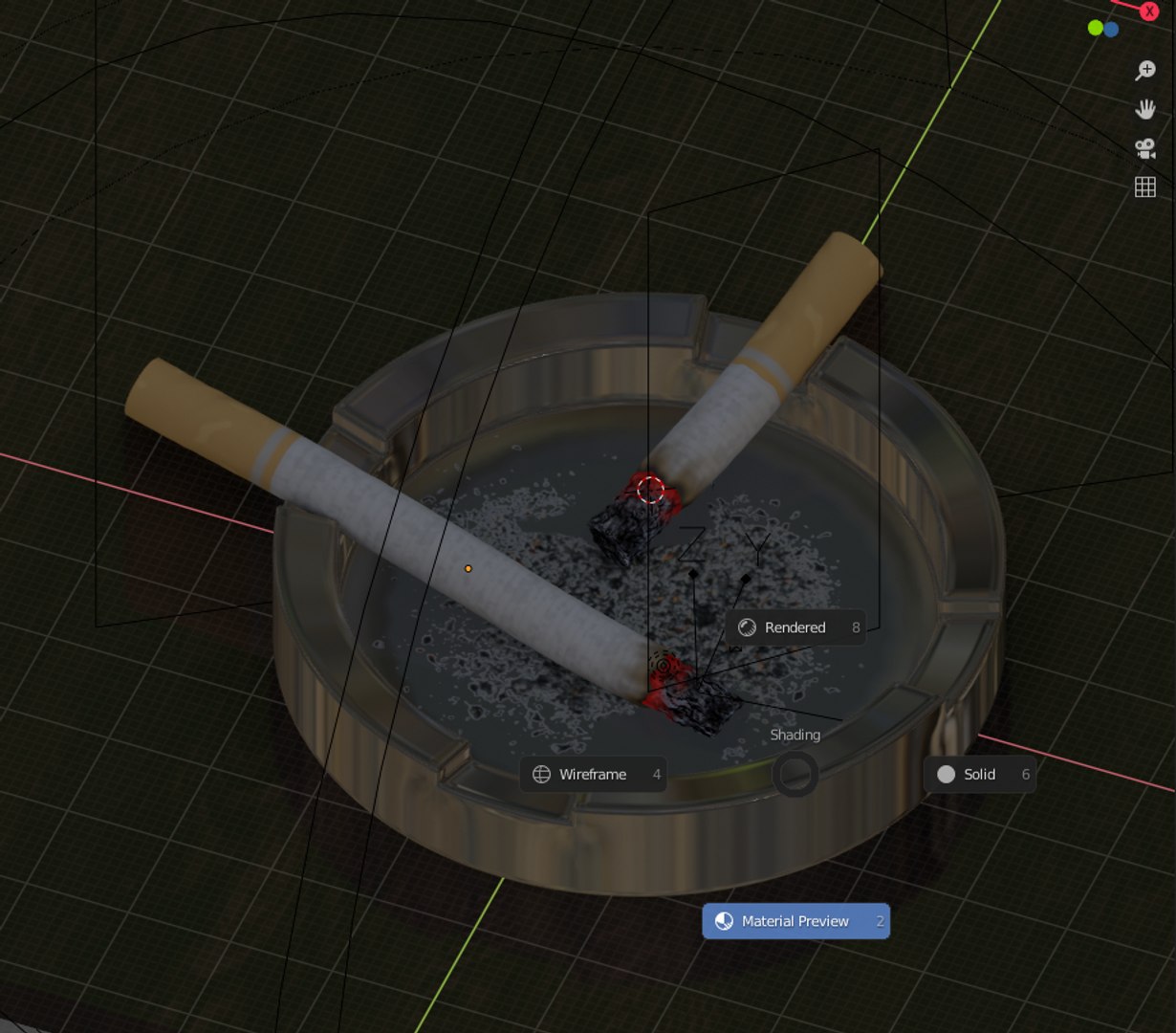 Blender Cigarette Scene 3D Model - TurboSquid 1547616