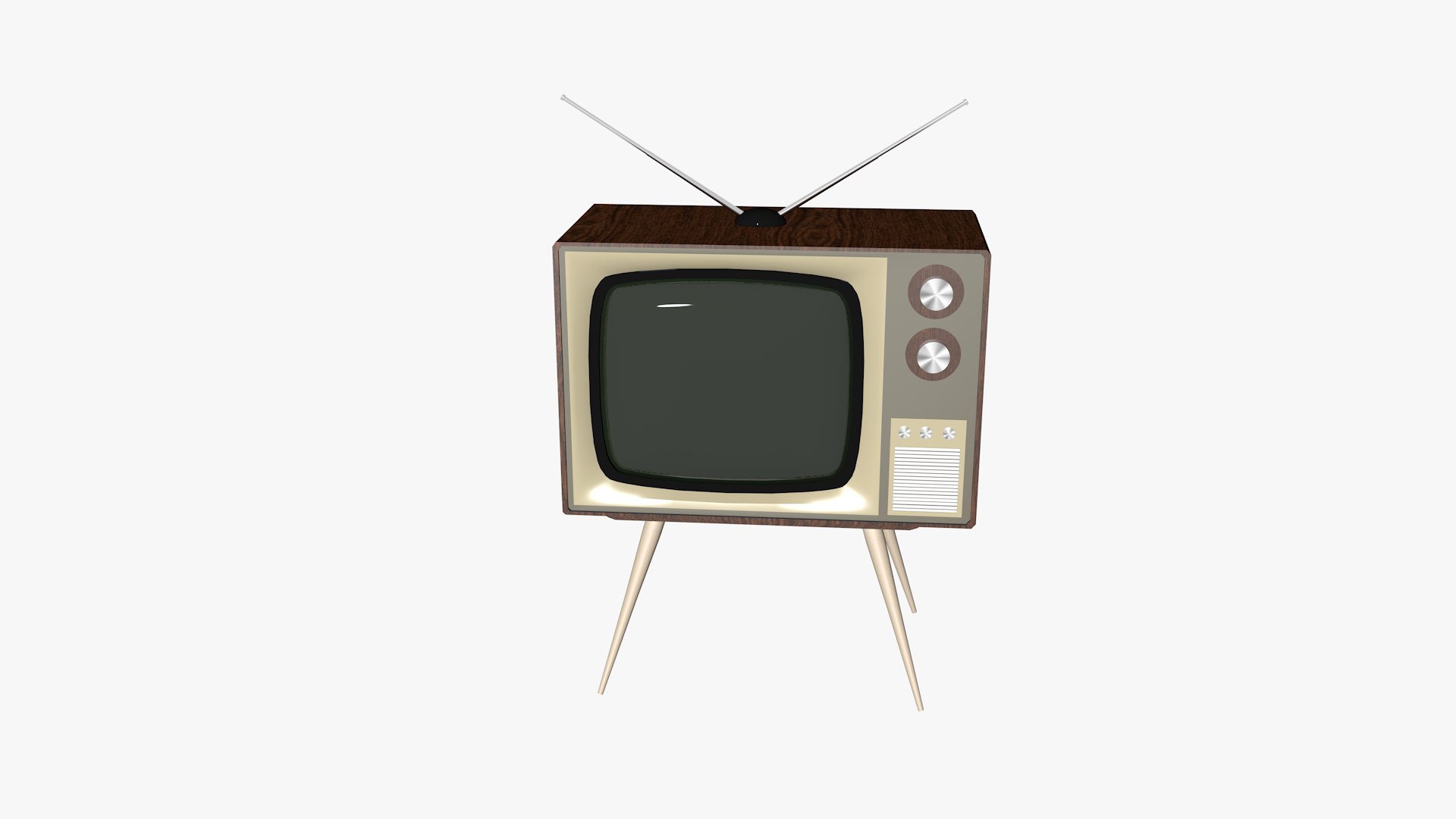 3D Retro Television - TurboSquid 1802244