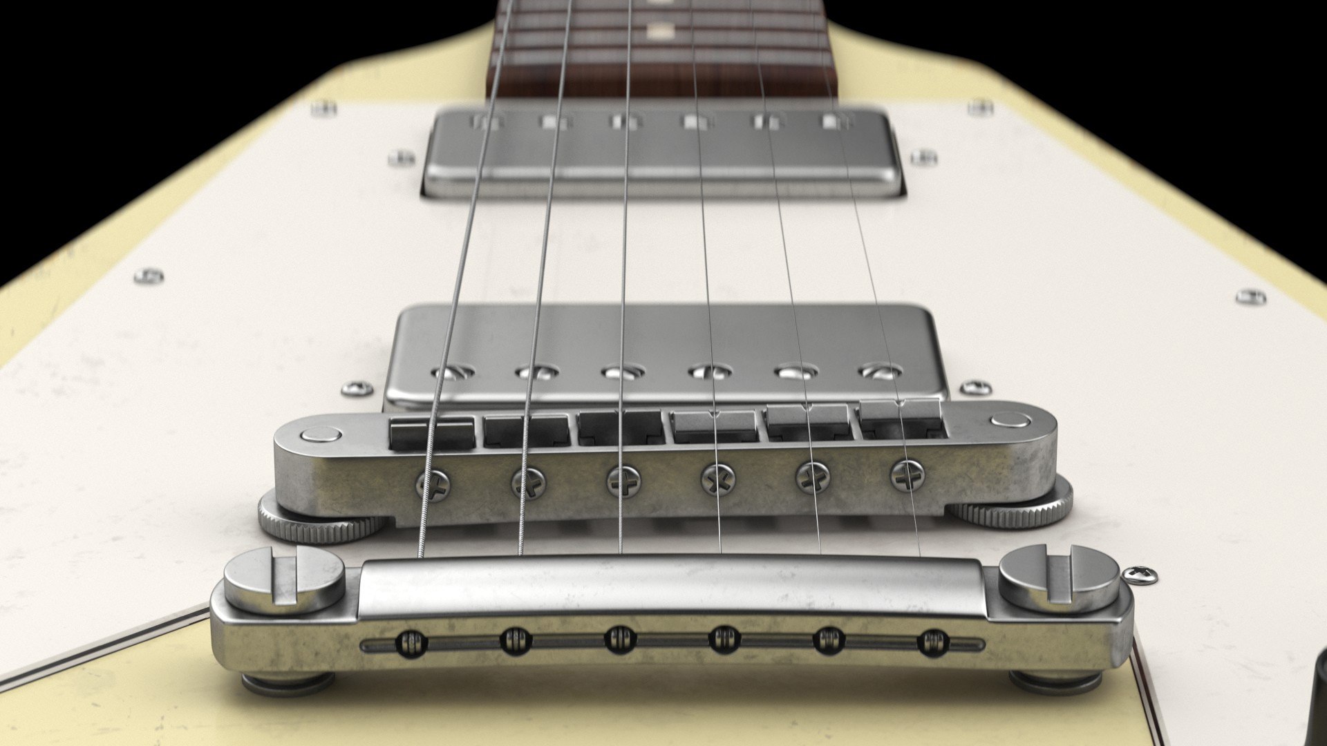 Gibson Flying V Ivory Electric Guitar 3D Model - TurboSquid 2082250