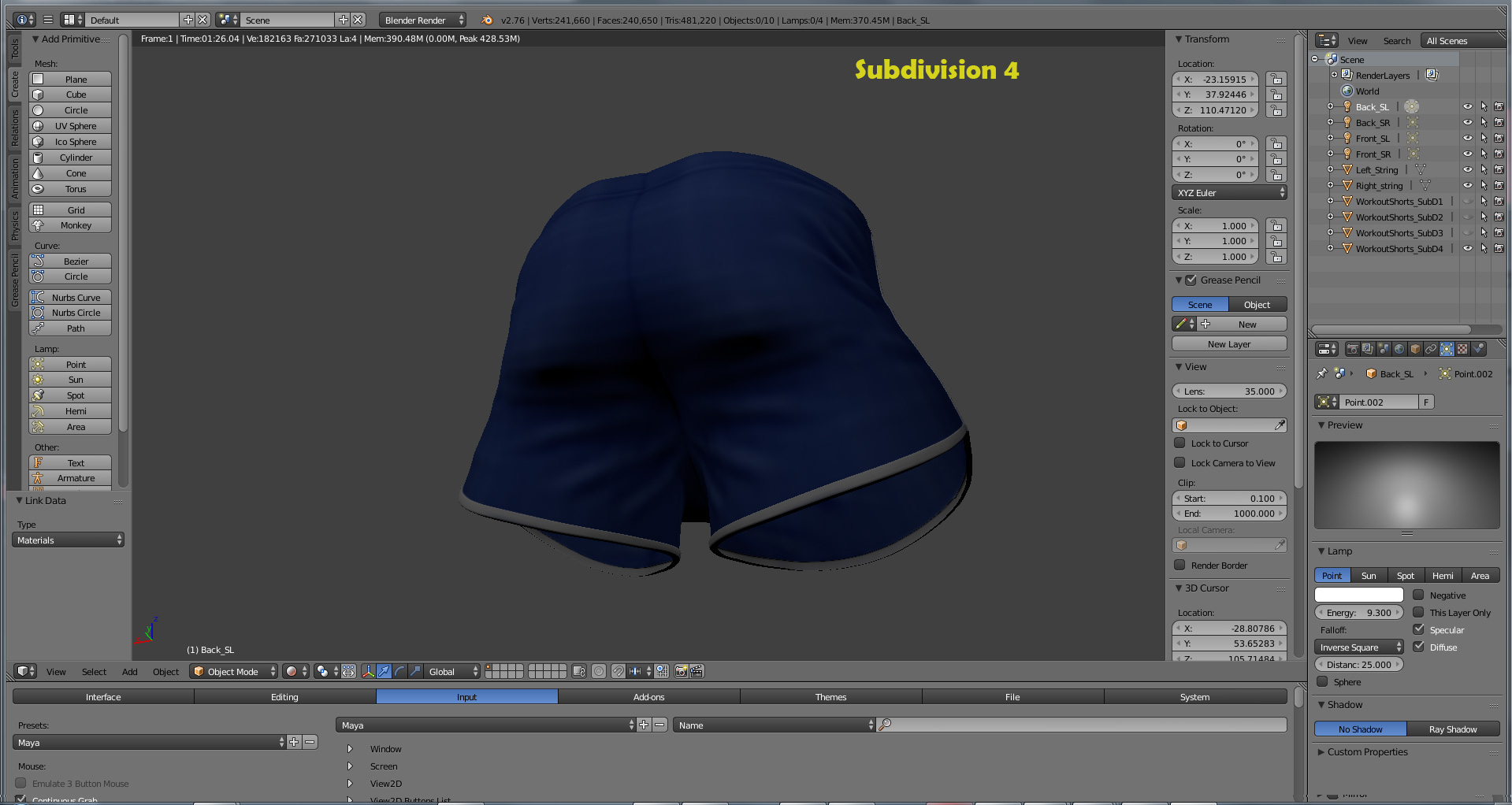 workout shorts blender blend
