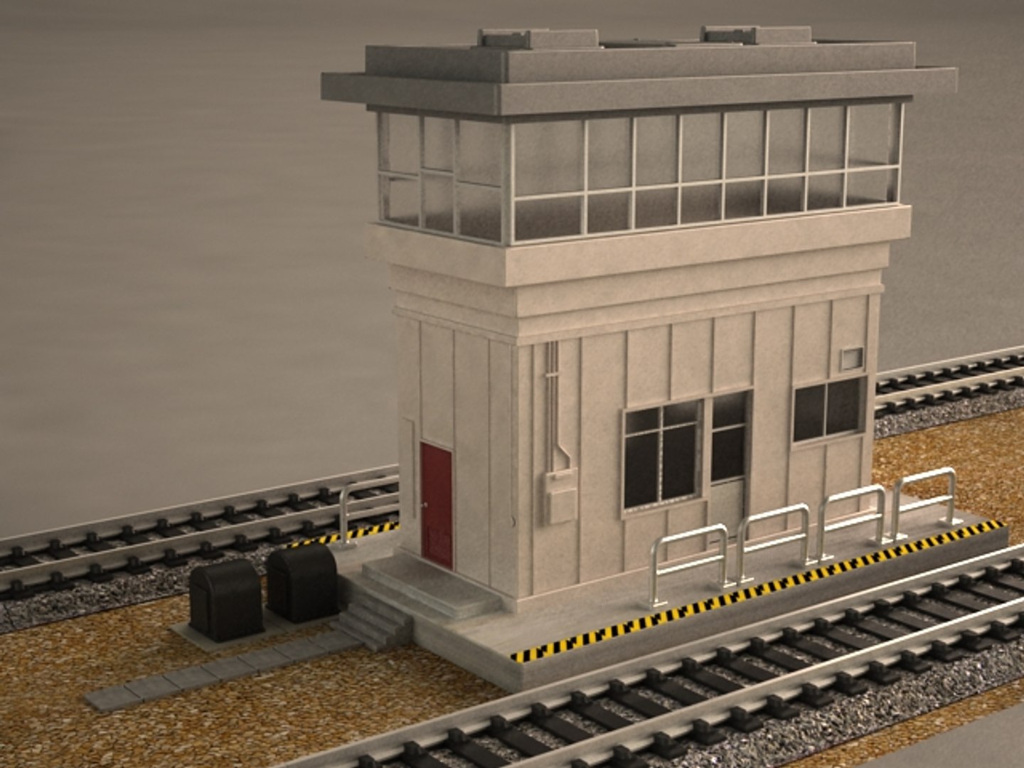 3d Tower Signal Train Model