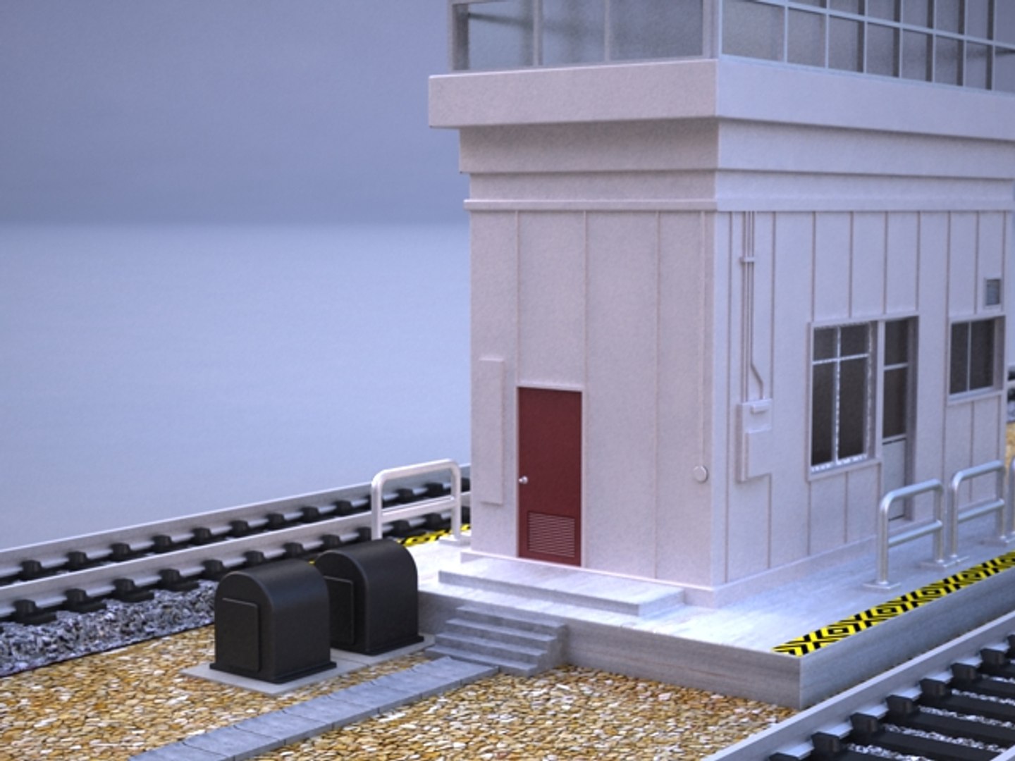 3d Tower Signal Train Model