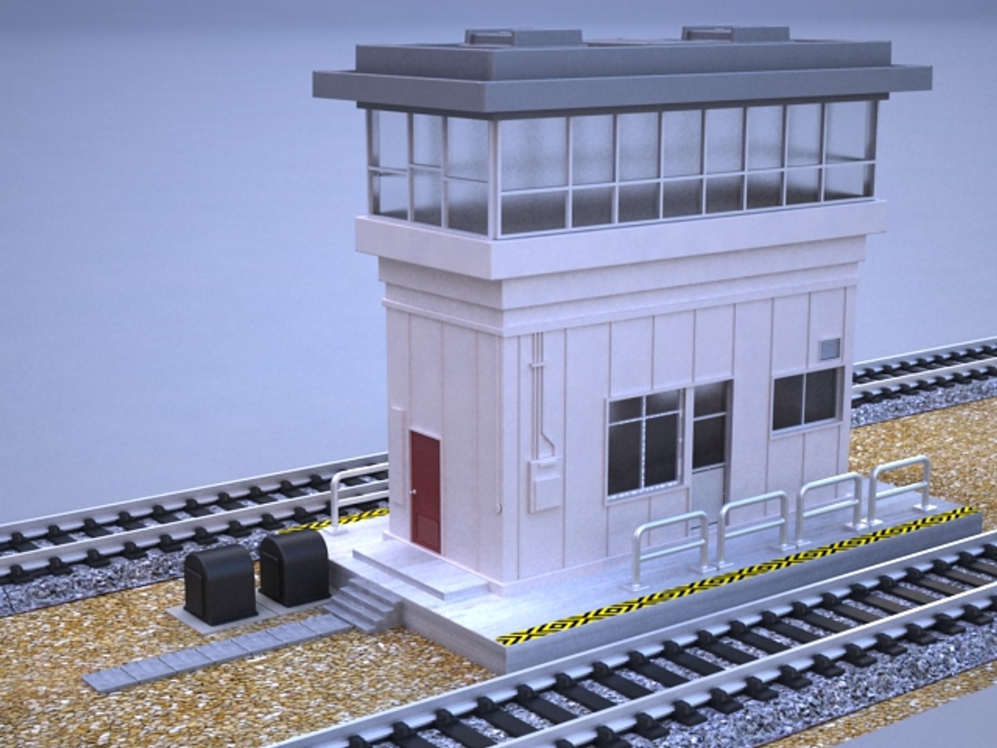 3d Tower Signal Train Model