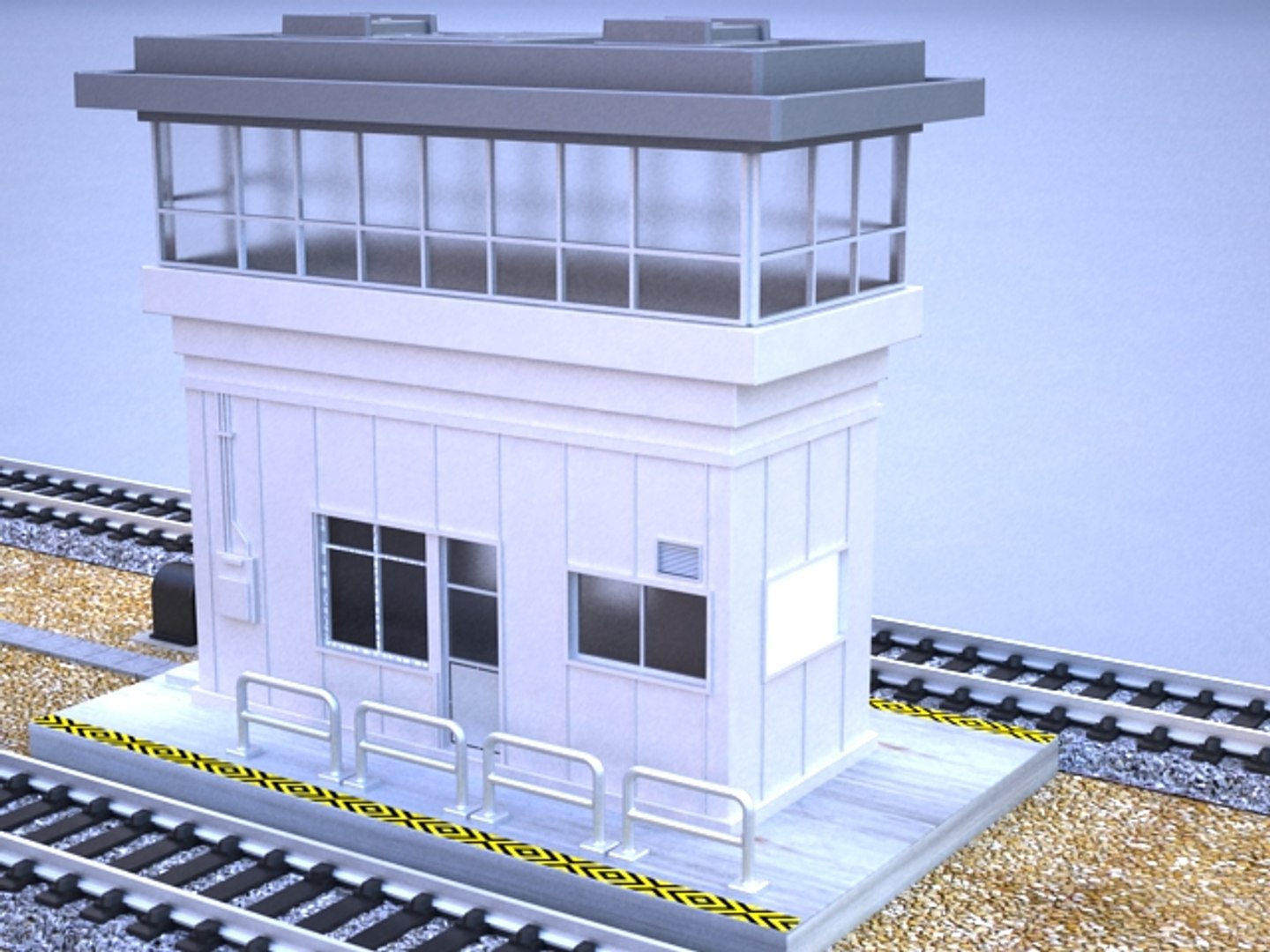3d Tower Signal Train Model