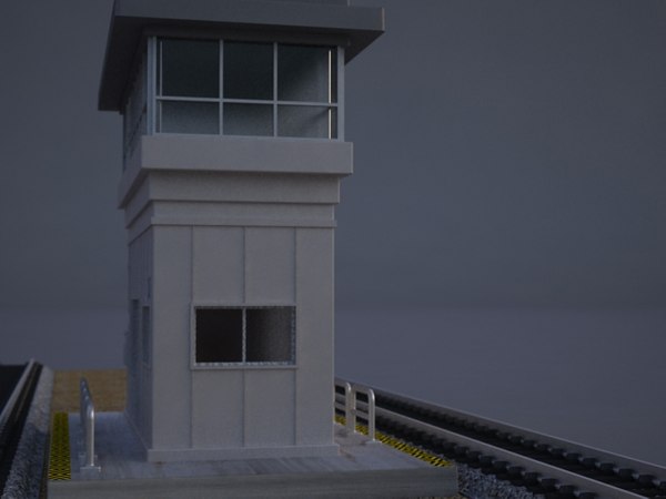 3d tower signal train model