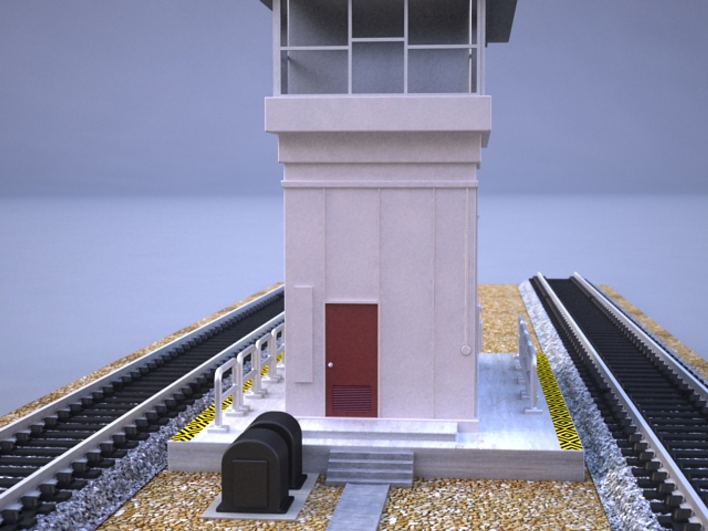 3d Tower Signal Train Model