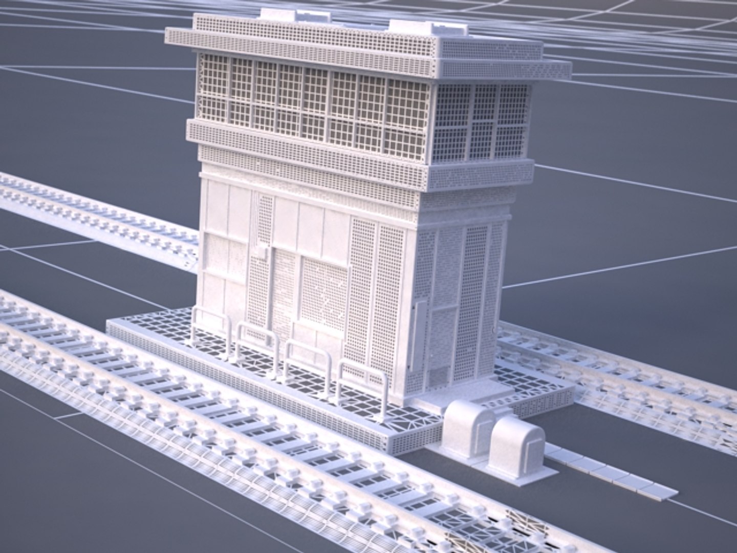 3d Tower Signal Train Model