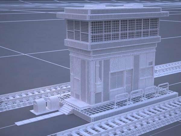 3d tower signal train model