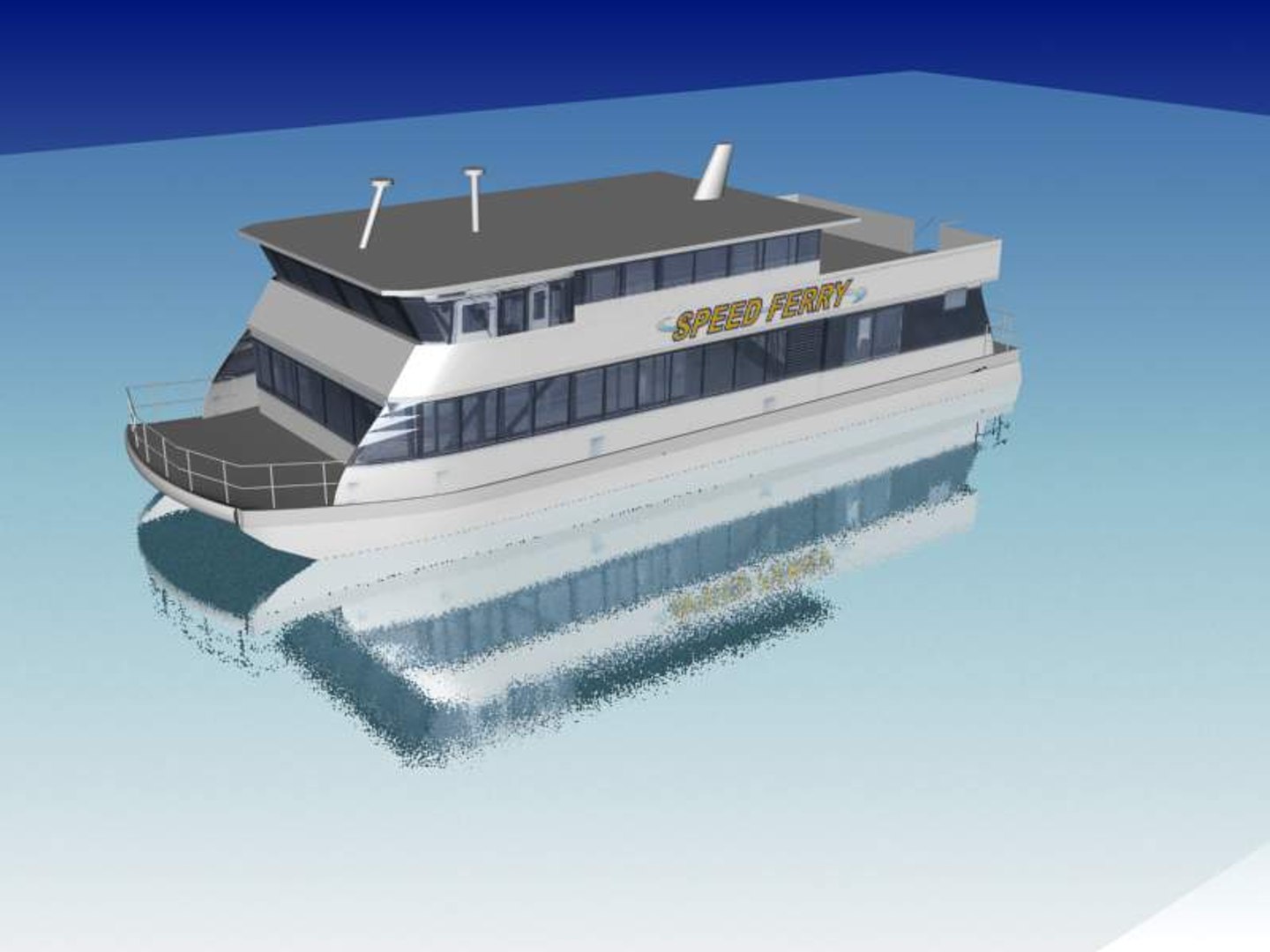 Free Ferry Boat 3d Model