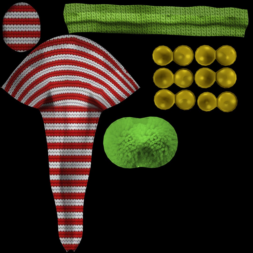 Elf Hat With Bells 3D - TurboSquid 1823856