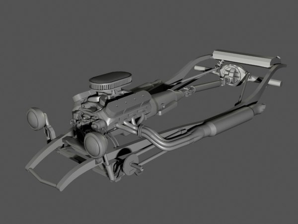 modelo 3d Hot Rod Drivetrain - TurboSquid 326986