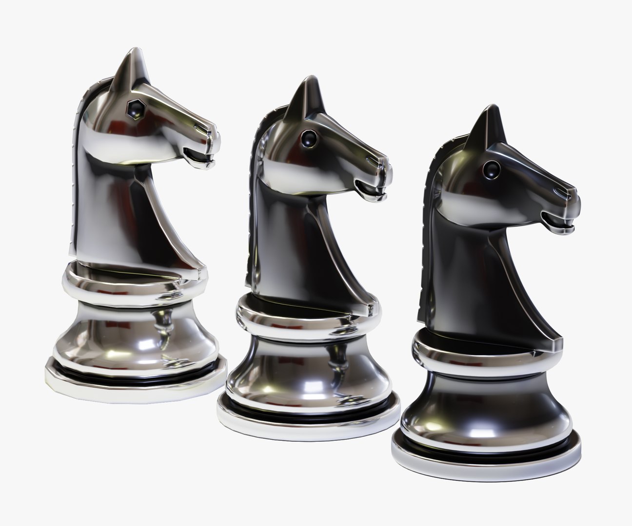 Chess Knight 4 Colors 3D Model - TurboSquid 2005281