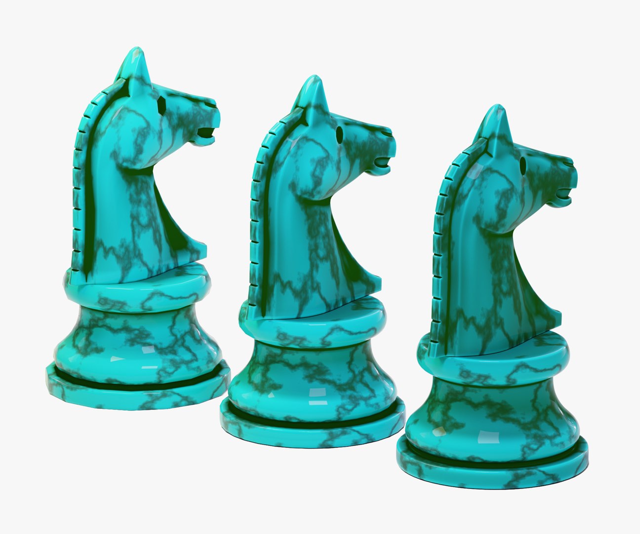Chess Knight 4 Colors 3D Model - TurboSquid 2005281