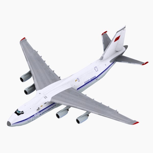 3d model antonov an124 aeroflot