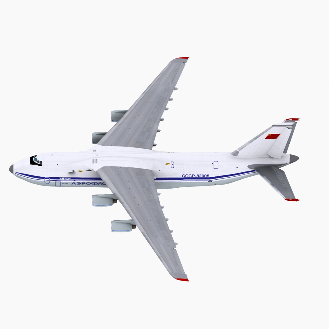 3d model antonov an124 aeroflot