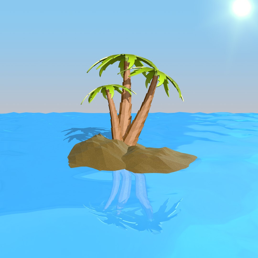 cartoon island c4d