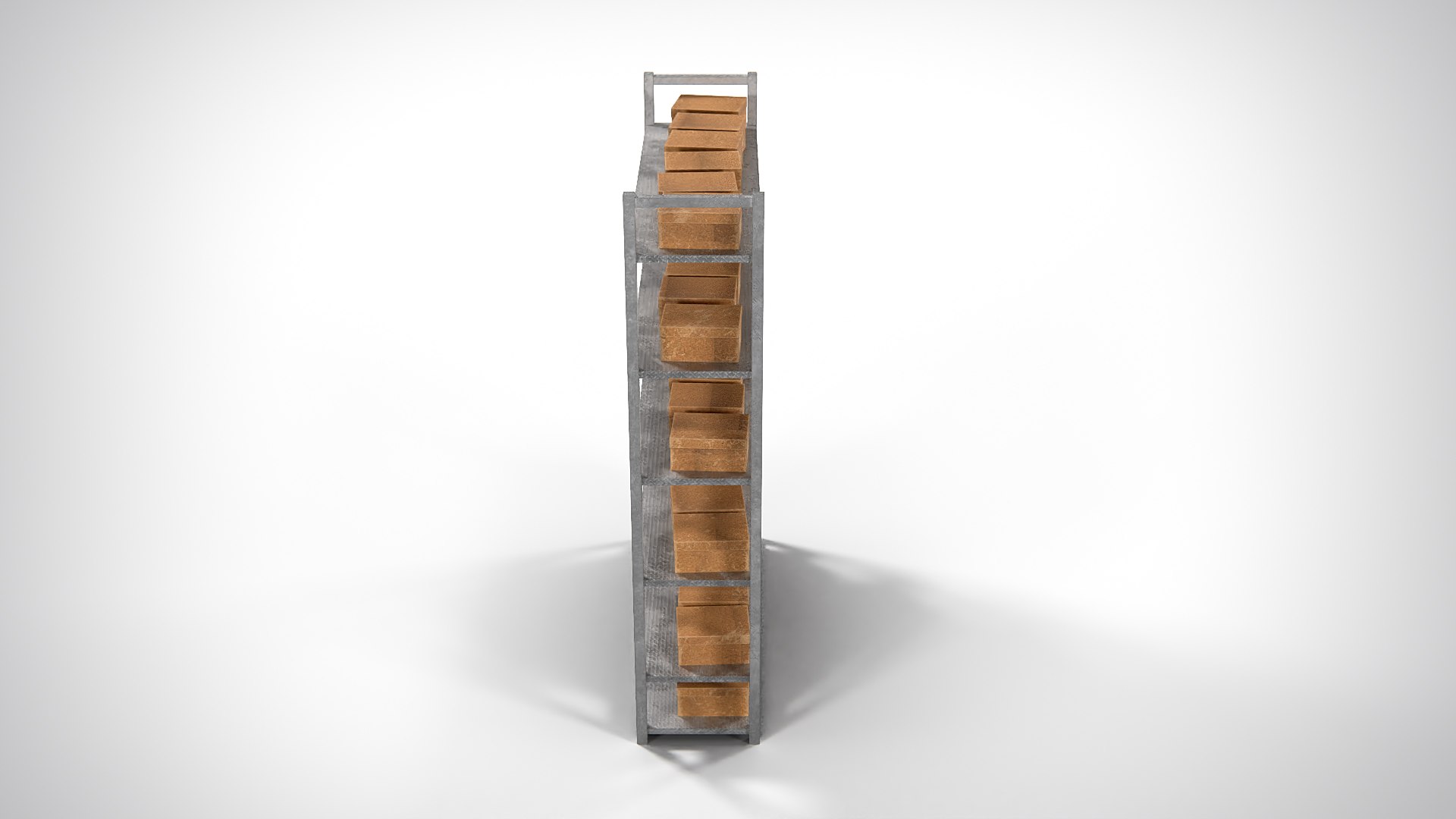 rack shelving metal 3d model