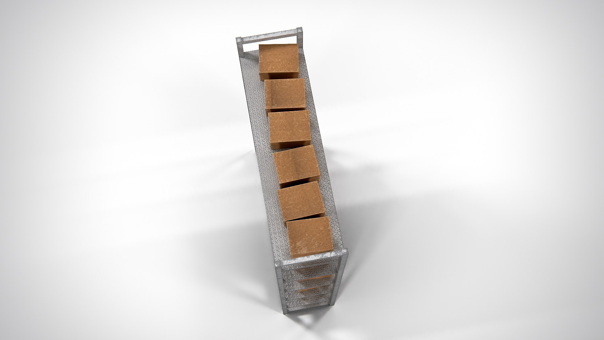 rack shelving metal 3d model