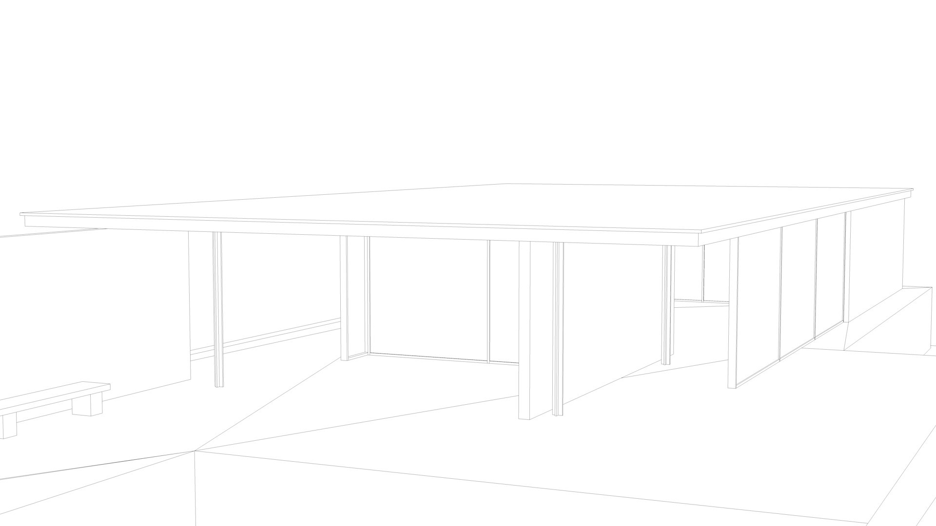 3D Barcelona Pavillion Model - TurboSquid 1780110