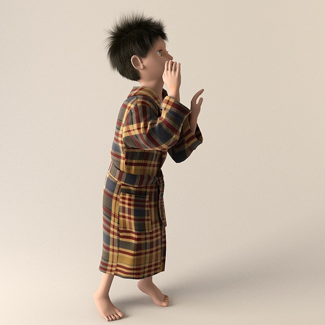 3d child boy