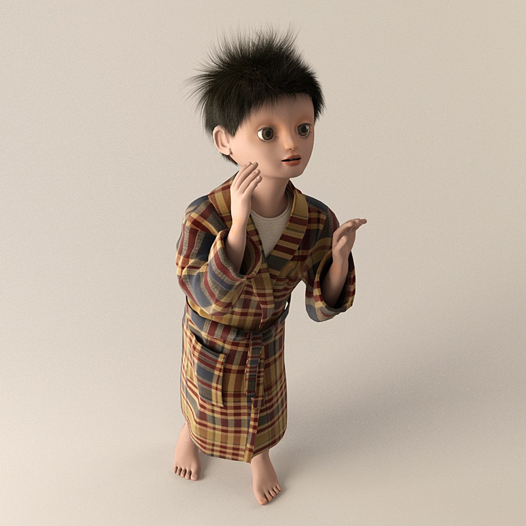 3d child boy