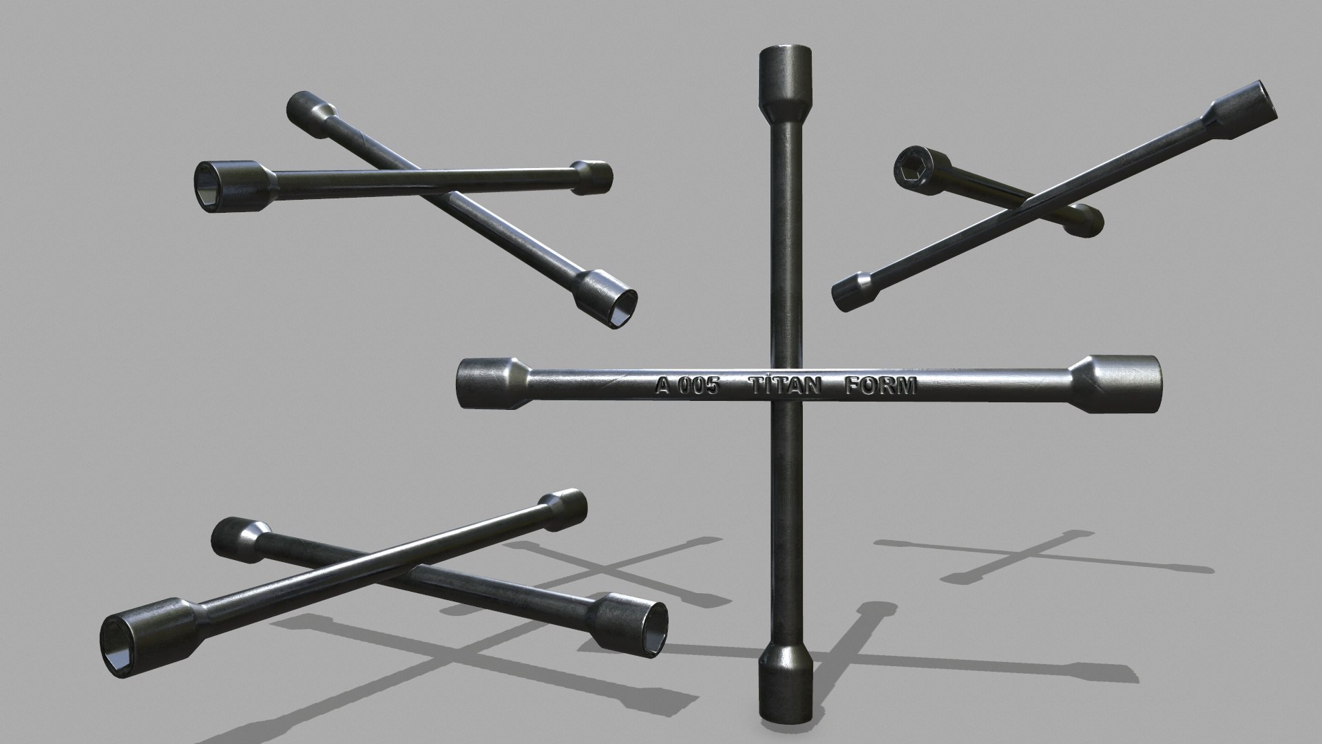 3D Lug Wrench - TurboSquid 1542959