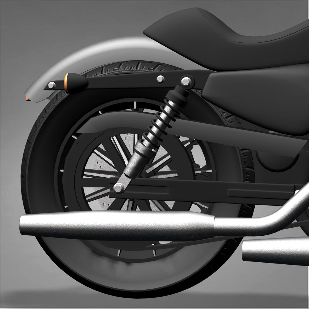 harley davidson iron 883 3d model