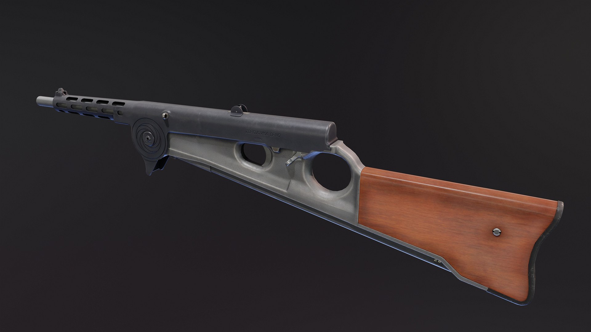 Czech ZB47 SMG 3D Model - TurboSquid 2350516