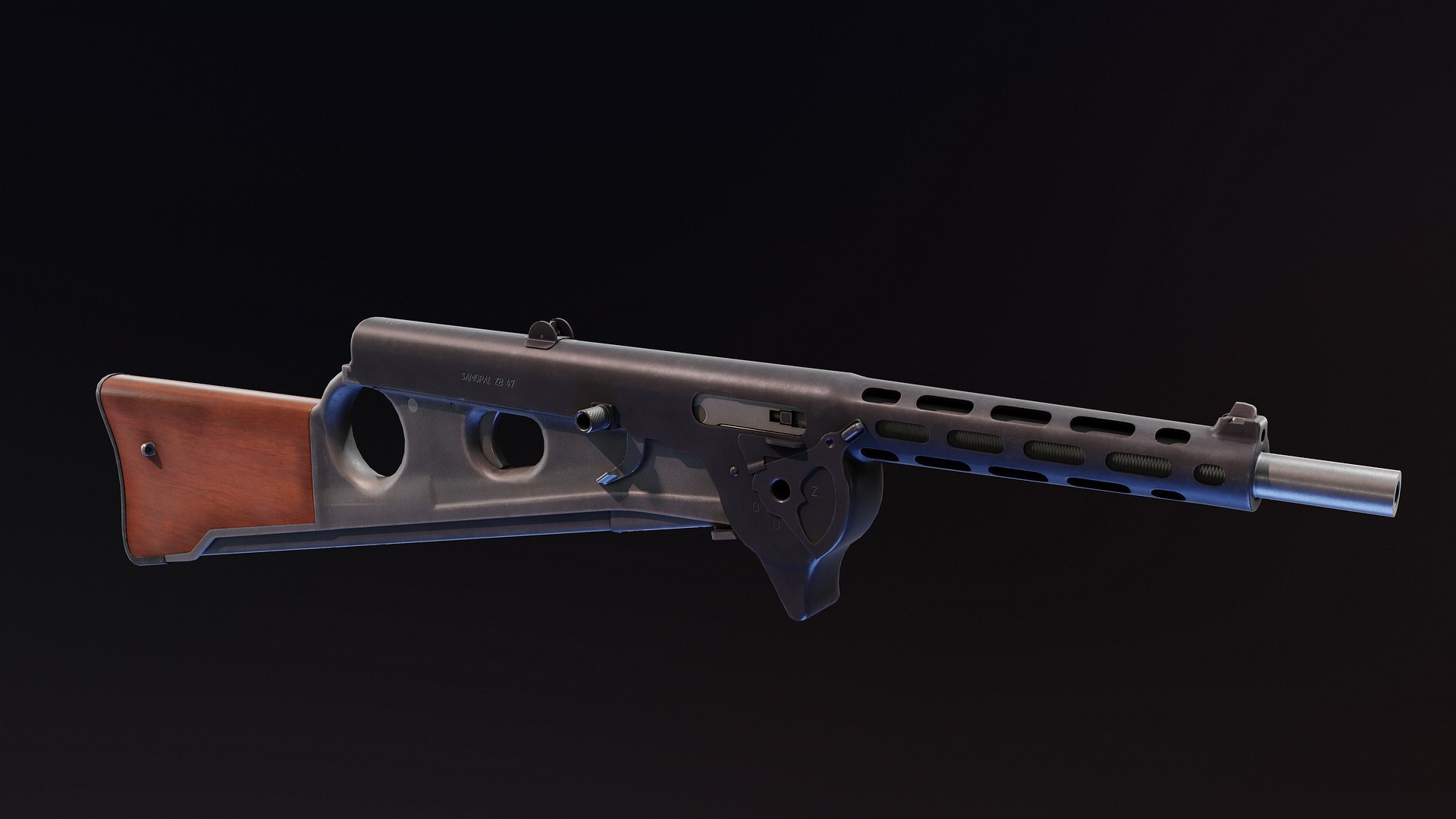 Czech ZB47 SMG 3D Model - TurboSquid 2350516