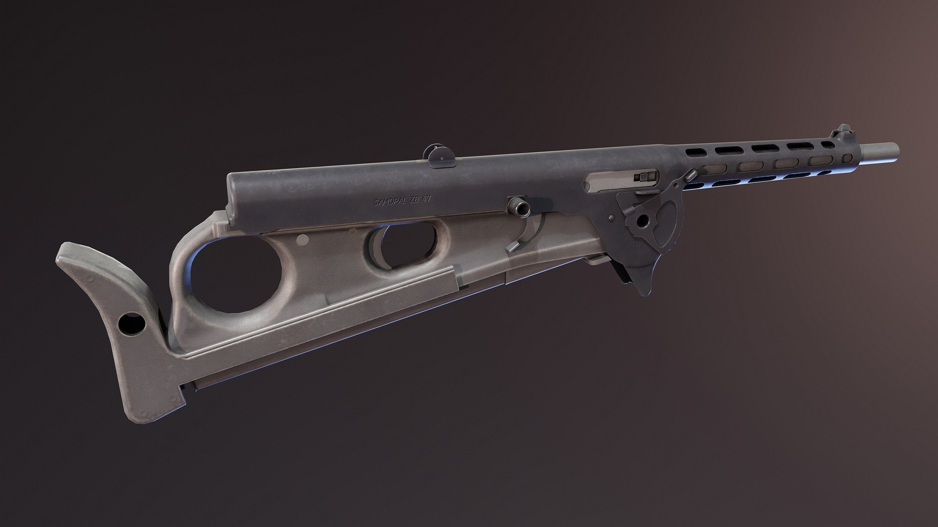Czech ZB47 SMG 3D Model - TurboSquid 2350516