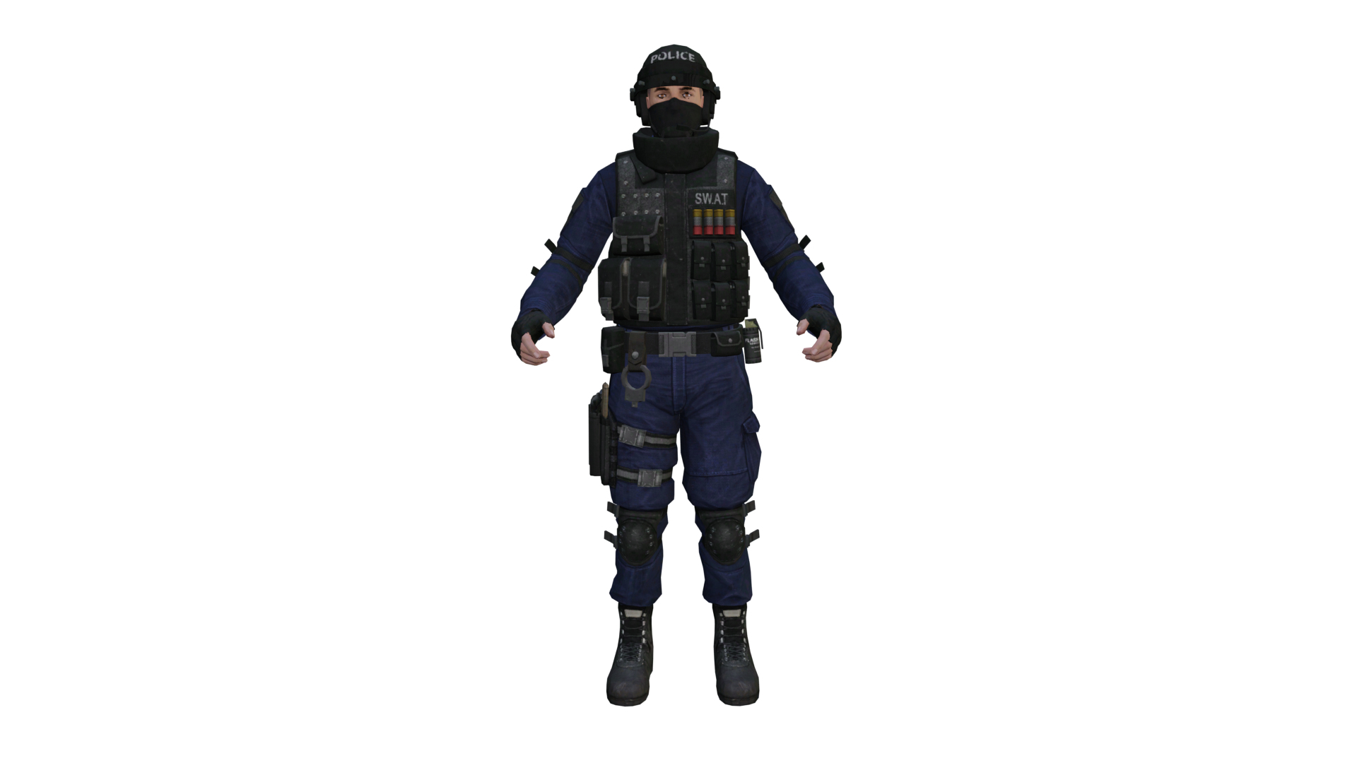 SWAT Police Military Character Model 3D Model - TurboSquid 1916331