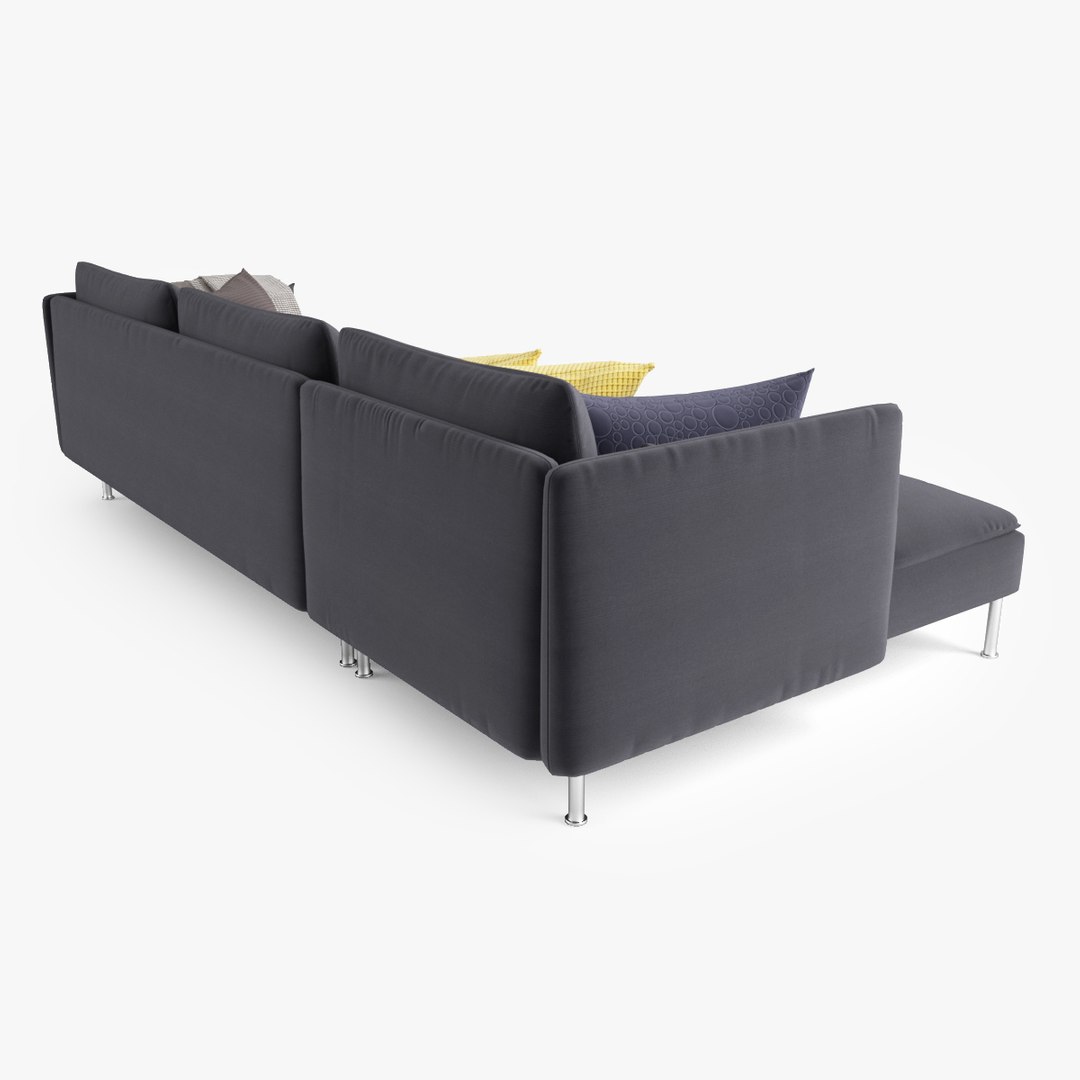 3d Model Ikea Soderhamn Sofa Chaise