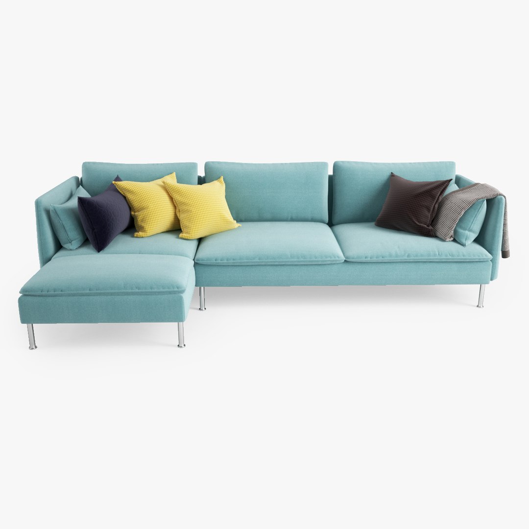 3d Model Ikea Soderhamn Sofa Chaise